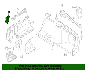 2015-2020 BMW Seal for outer skin, left 51-48-7-370-306 ...