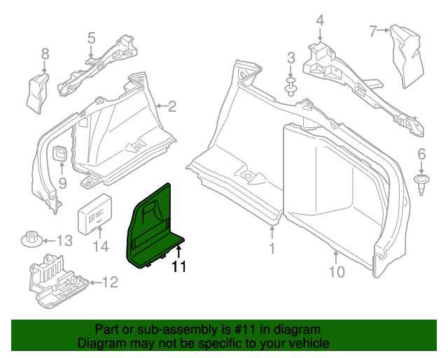 Genuine BMW 51-47-7-337-217 | Rear Trim | FREE Shipping on Most Orders ...