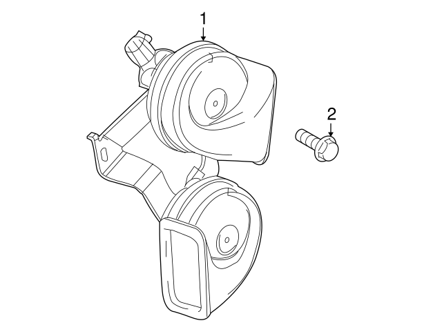 2010-2015 Cadillac SRX Dual Horn Assembly 84501932 GM | GMPartsDirect.com