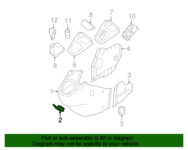 2006-2009 Hyundai Tucson Front Console Bracket 84680-2E000 | QuirkParts