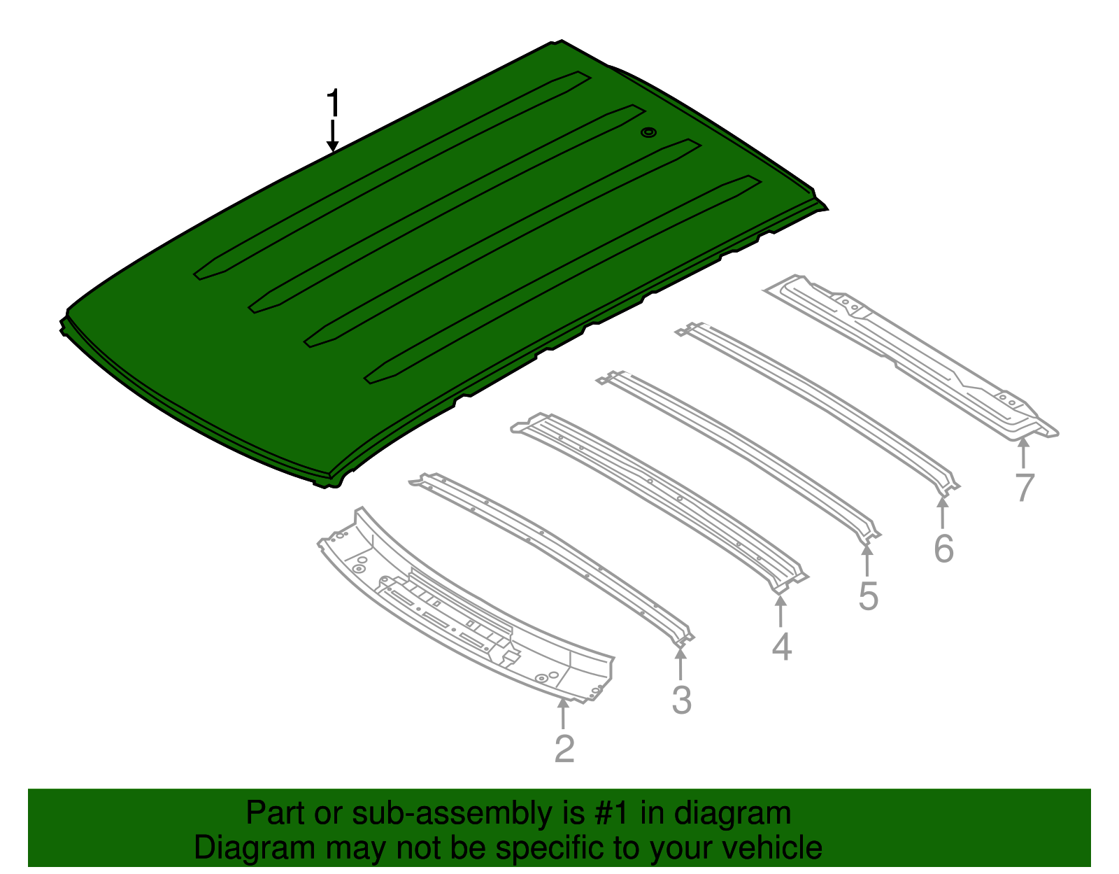 67111-B2700 - Roof Panel 2014-2019 Kia | Kia.Parts Store