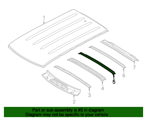 67136-B2000 - Roof Bow 2014-2019 Kia | Kia.Parts Store