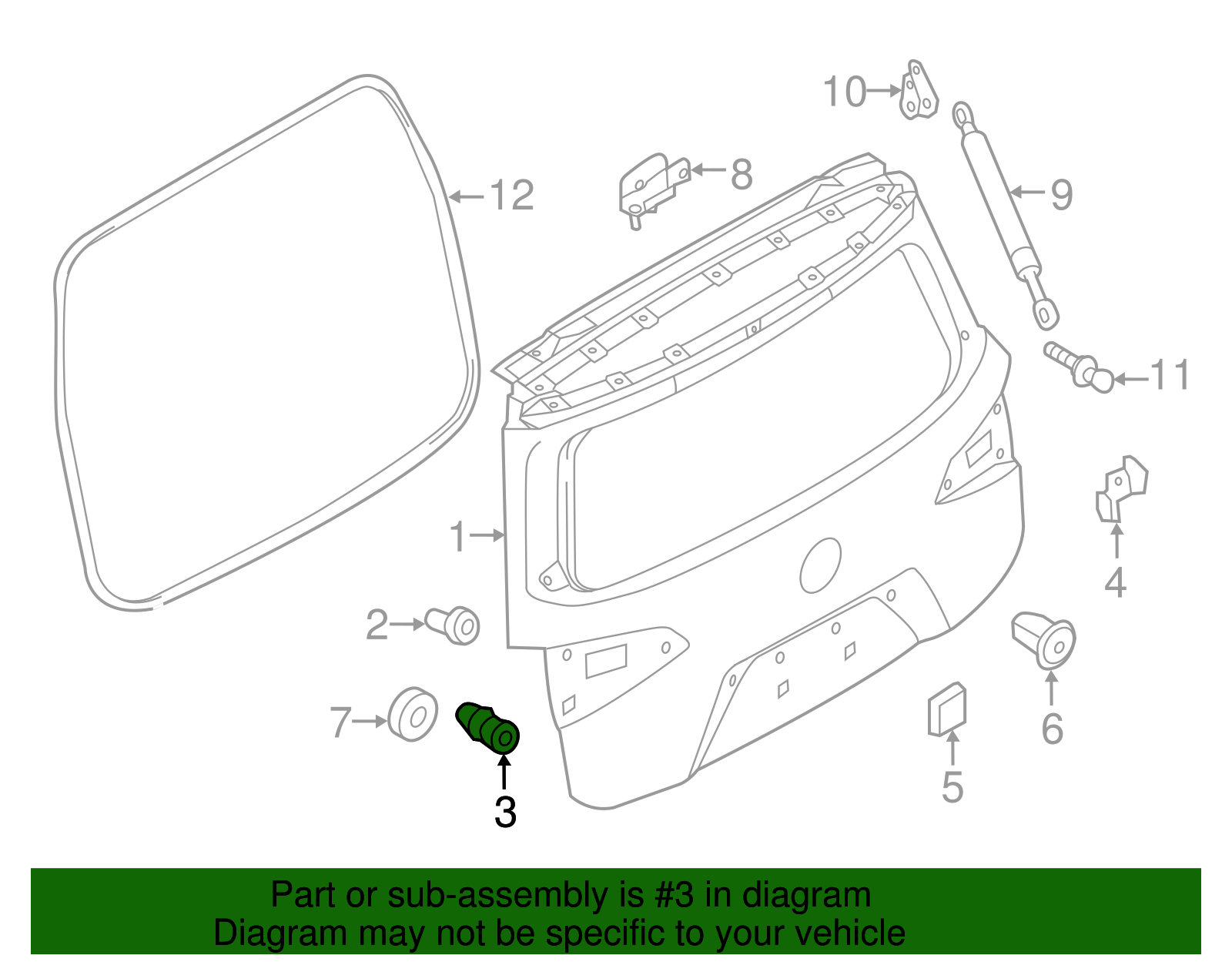 2016-2017 Nissan Quest Lift Gate Bumper 90878-1JA0B | Ziegler Nissan of ...