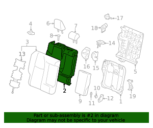 71651-0R080 - Seat Back Cushion 2019-2024 Toyota | AutoNationParts.com