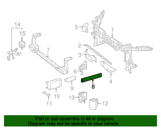 2014-2020 Mercedes-Benz Radiator Support Lower Support 246-628-01-29 ...