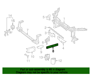 Mercedes-Benz OEM Radiator Support Lower Support Part# 246-628-02-29 ...