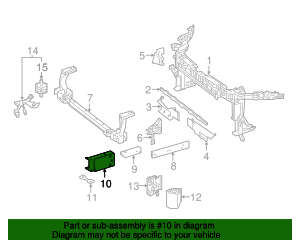 246-620-04-95 - Bumper Impact Bar Bracket 2014-2020 Mercedes-Benz ...