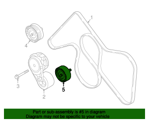 2016-2019 Nissan Titan XD Idler Pulley 11927-EZ40A | TascaParts.com