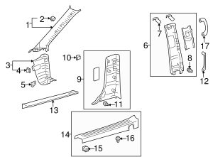 67914-AE010-E0 - Scuff Plate 2004-2010 Toyota Sienna | Bam Wholesale Parts