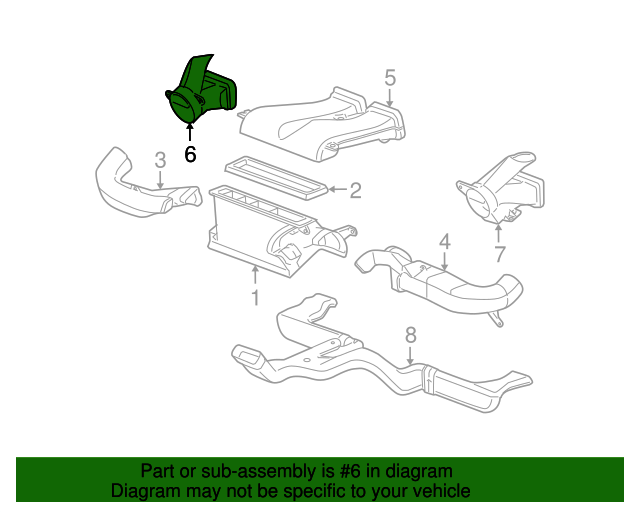 2006-2009 Buick LaCrosse Duct 15252760 GM | GMPartsDirect.com