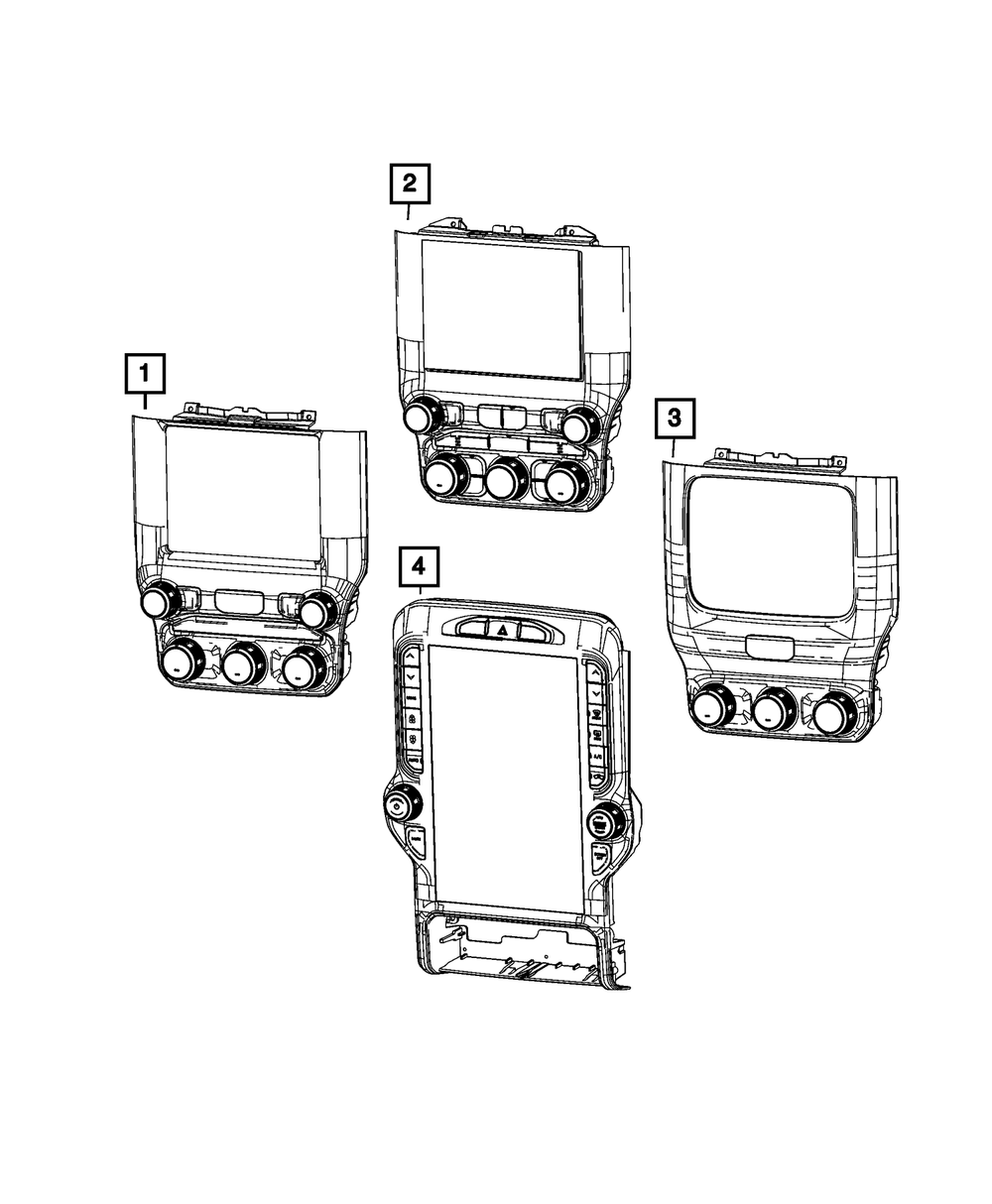 2023-2024 Ram Center Stack Controls 68421879AD | Mopar eStore