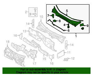 2015-2020 Hyundai Cowl Grille 86150-B1000 | OEM Parts Online