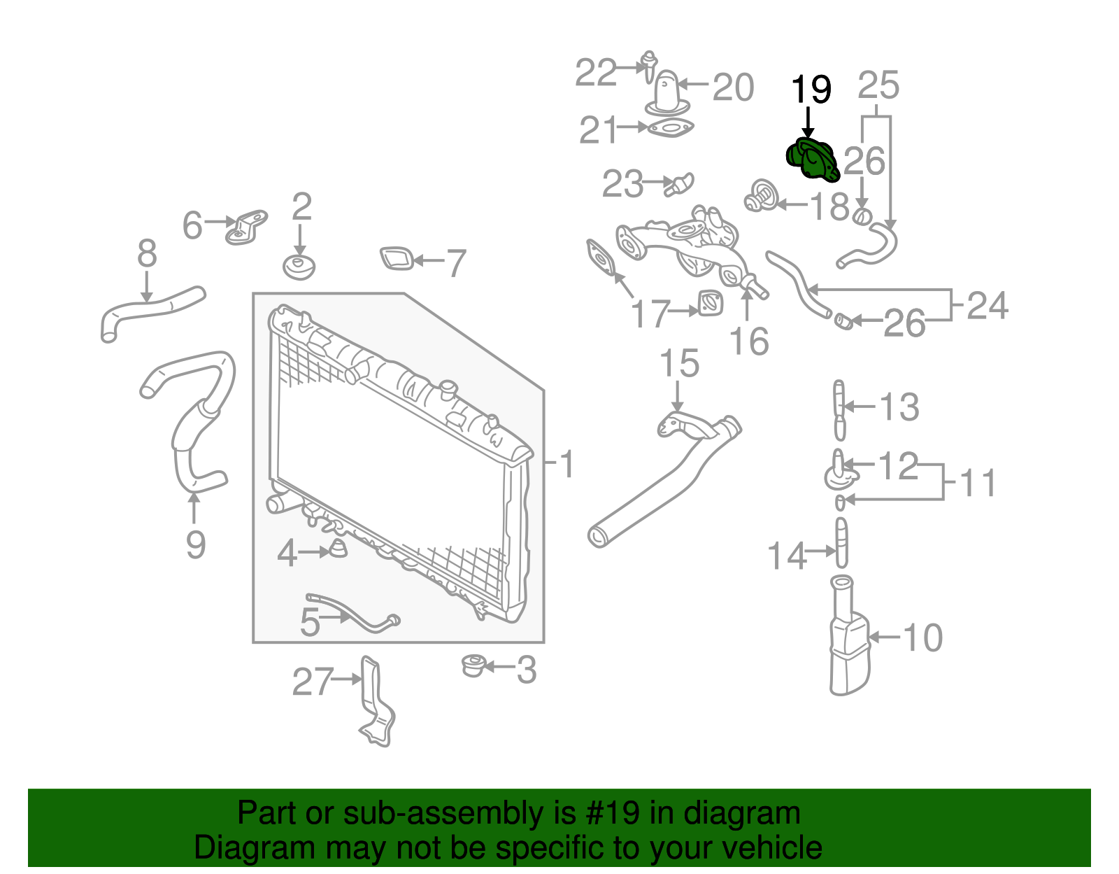 1999-2009 Hyundai Water Inlet 25631-37100 | OEM Parts Online