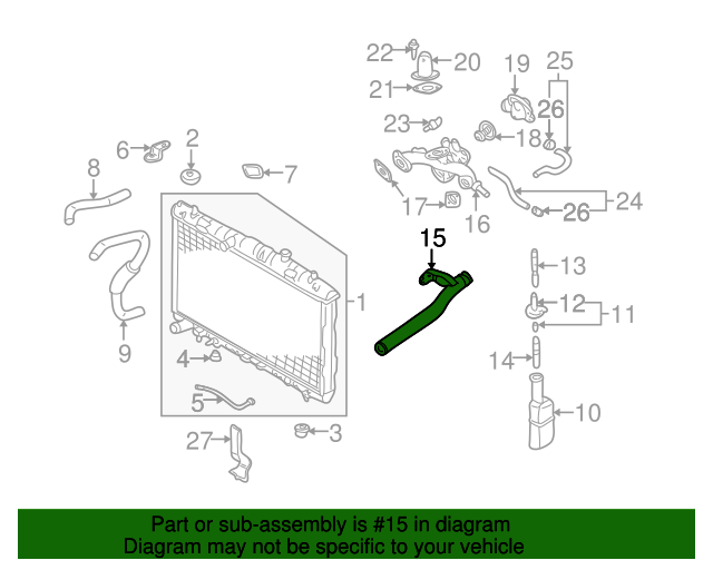 1999-2009 Hyundai Pipe O Ring Assembly Water Inlet 25460-37101 | OEM ...