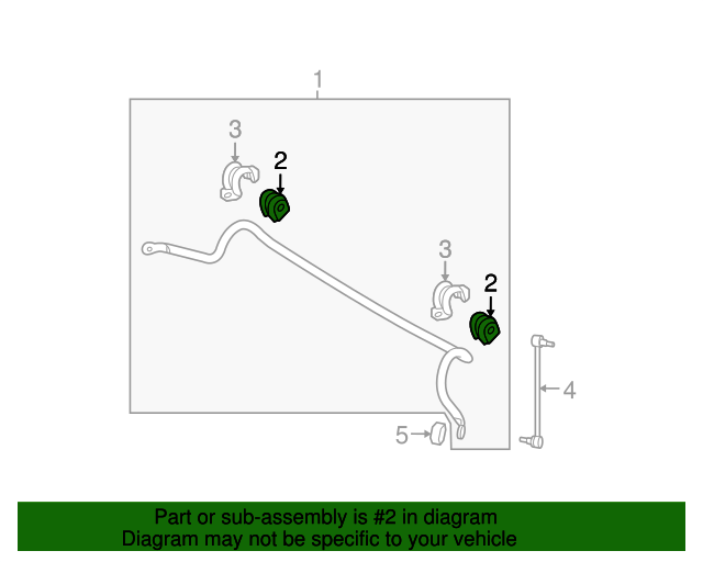 2006-2011 Hyundai Accent Stabilizer Bar Bushing 54812-1G000 | OEM Parts ...