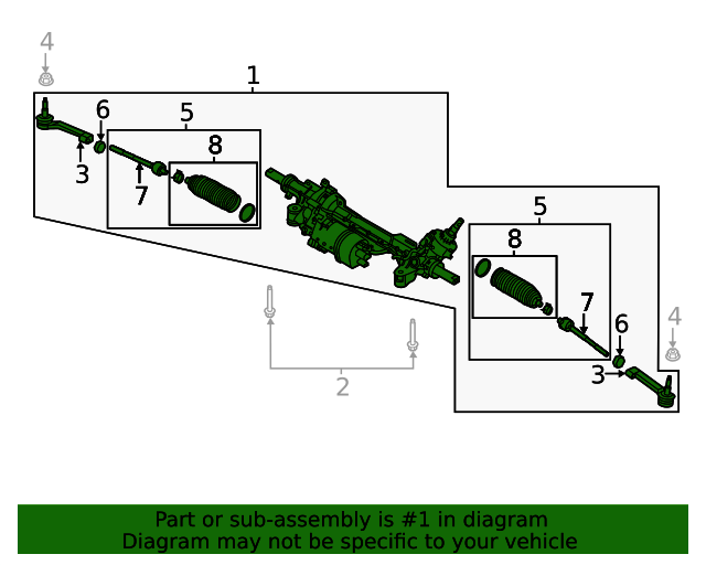 2020-2024 Ford Rack And Pinion Assembly P1MZ-3504-M | OEM Parts Online