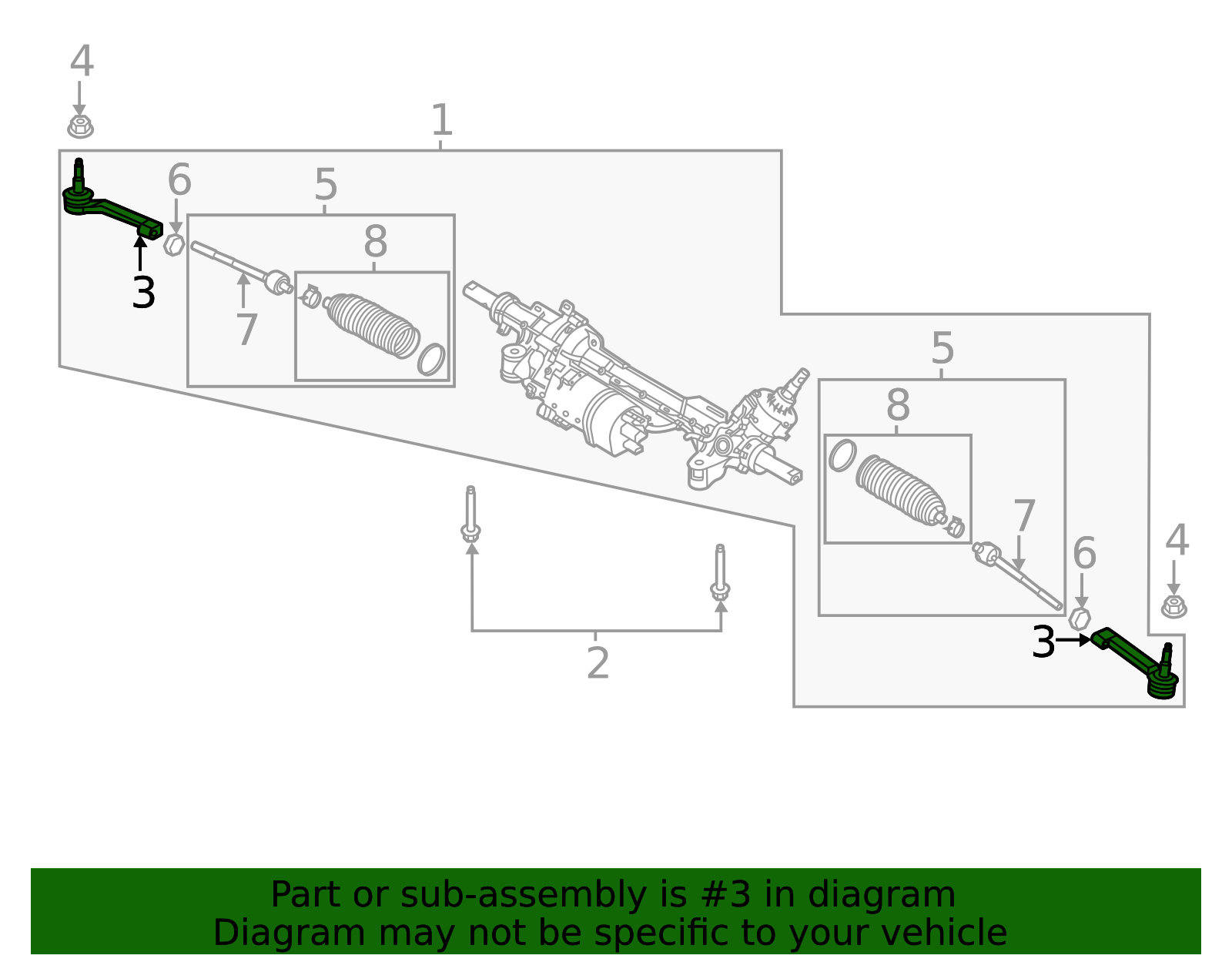 MEF-672 - Motorcraft™ Outer Tie Rod 2020-2025 Ford | Ford Parts Direct