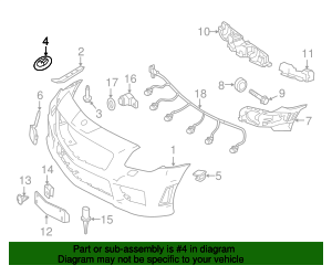 2012-2018 Mercedes-Benz Bumper Cover Emblem 2188170116 ...