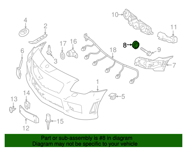 230-880-00-30 - Bumper Cover Guide 2003-2021 Mercedes-Benz | Mercedes ...