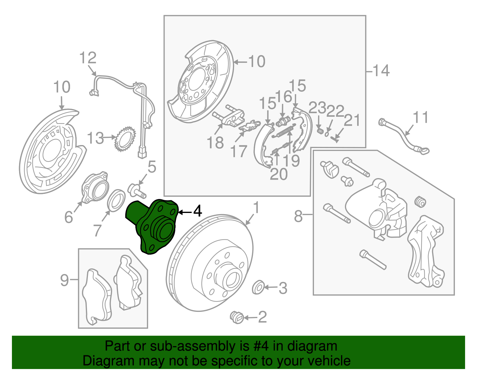 43202-AG000 - Hub Assembly 2003-2009 Nissan 350Z | Nissan Parts ...