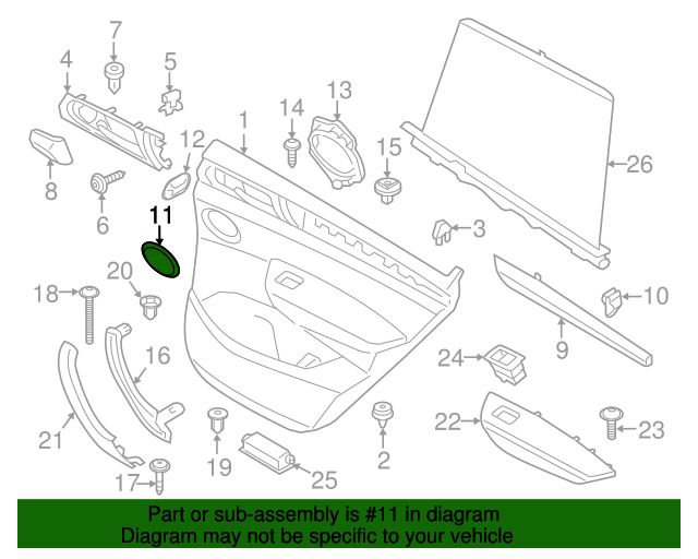51416969385 - 2007-2018 BMW Speaker Grille (51-41-6-969-385) | BMW of ...