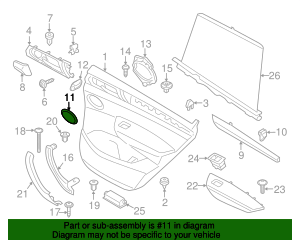 51-41-6-969-385 - Speaker Cover 2007-2018 BMW | AutoNationParts.com