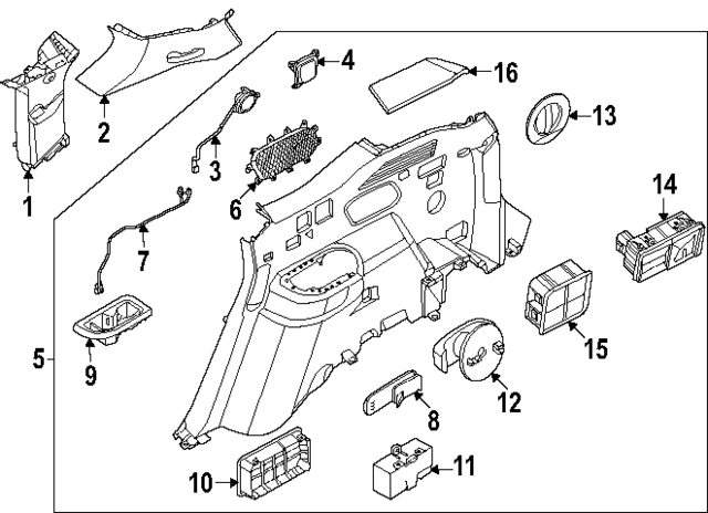2024 Kia EV9 Luggage Cover 85748-DO000DFS | TascaParts.com