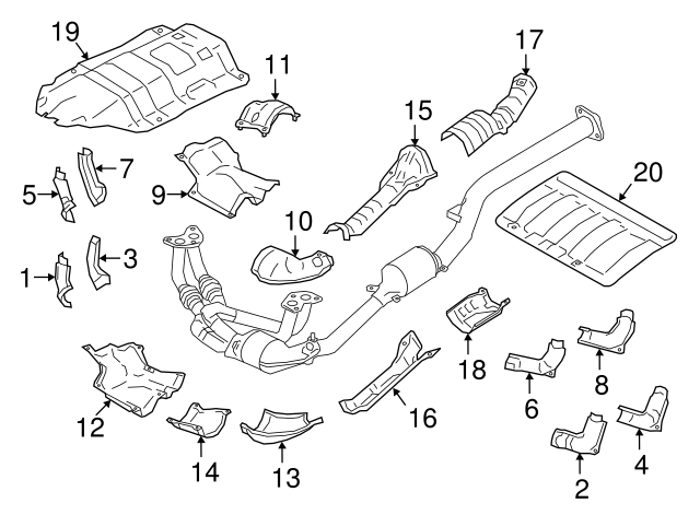 2018-2024 Subaru Heat Shield 59024FL050 | Subaru Parts Store