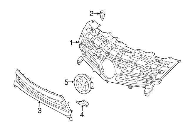 75310-47010 - Grille Emblem (Front) - 2010-2017 Toyota | OEM Genuine ...