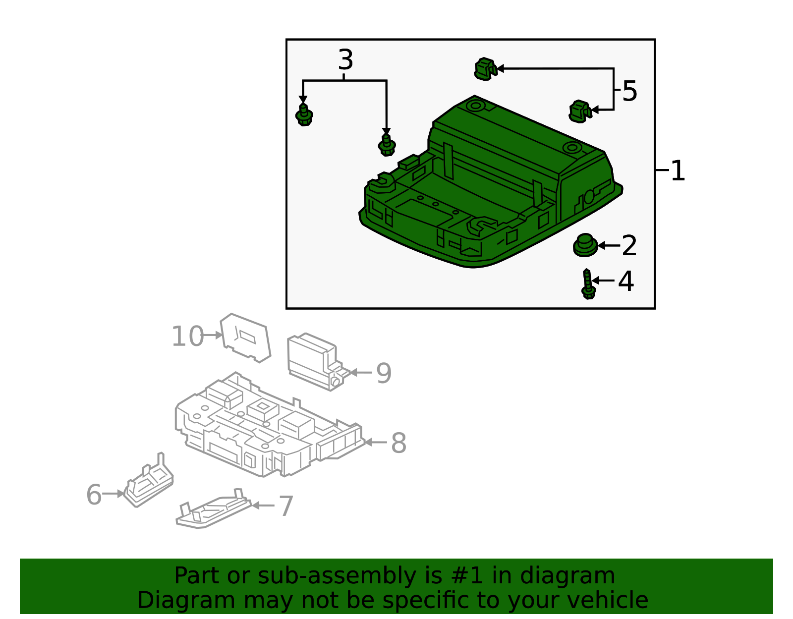 2018-2021 Honda Clarity Overhead Console 83250-T2J-H02ZD | Hendrick Honda Parts