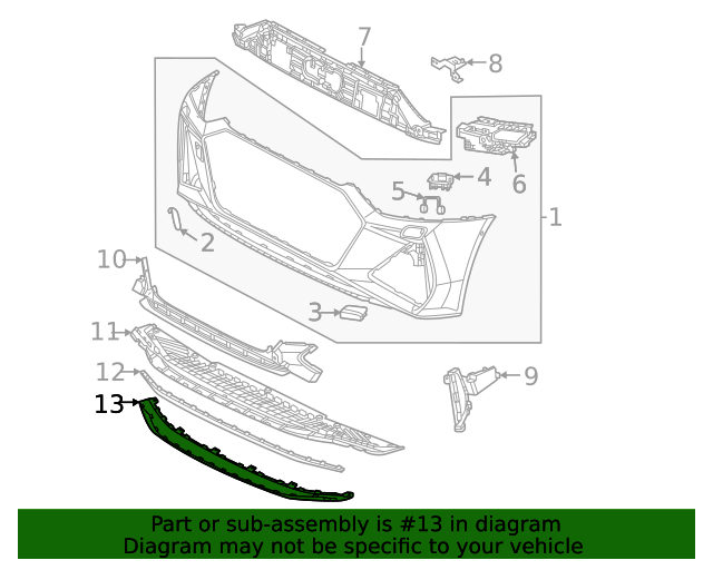 2021-2024 Audi Spoiler 4K8-807-717-B-3Q0 | Genuine Audi Parts