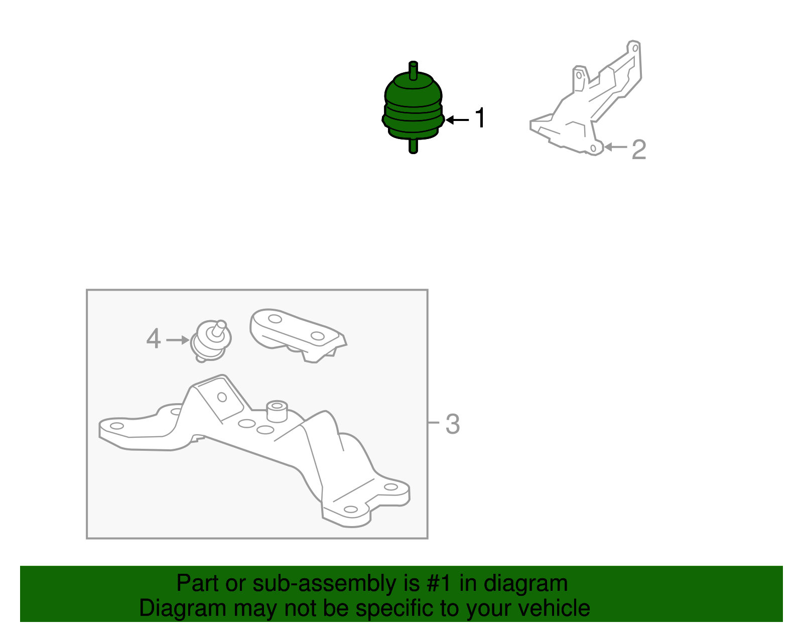 2008-2014 Cadillac CTS Engine Mount 22783392 GM | GMPartsDirect.com