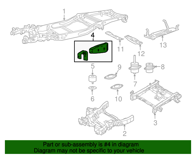 2004-2008 Ford OEM NEW 2004-2008 Ford Lincoln F150 Left Kit Frame Rail ...