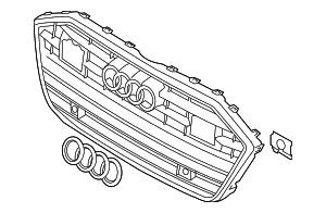 2019-2020 Audi Center Grille 4K8-853-651-A-RN4 | Audi OEM Parts