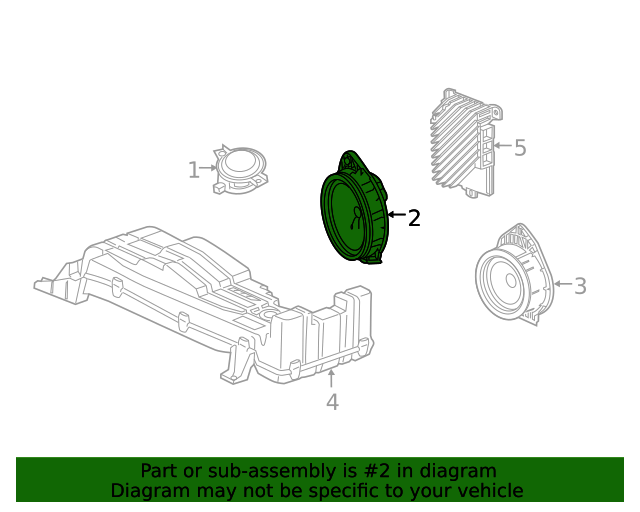 2019-2024 GM Front Door Radio Speaker 23364498 GM | GMPartsDirect.com