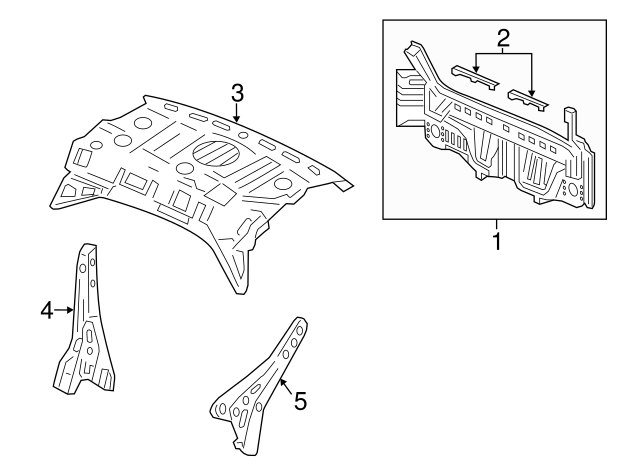 2016-2022 Acura ILX Rear Body Panel 66100-TX6-A00ZZ | OEM Parts Online