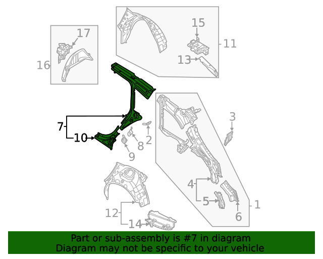 2020-2024 Audi Lock Pillar Reinforced 4K9-809-738 | Audi USA Parts