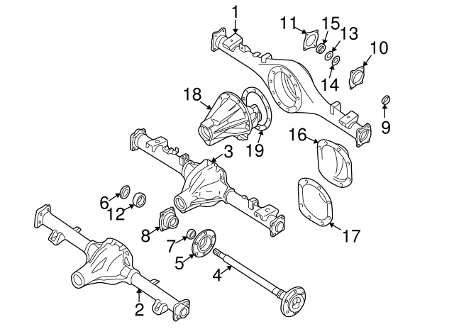 1996-2004 Nissan OEM NEW 96-04 Nissan Frontier Xterra Rear Differential ...