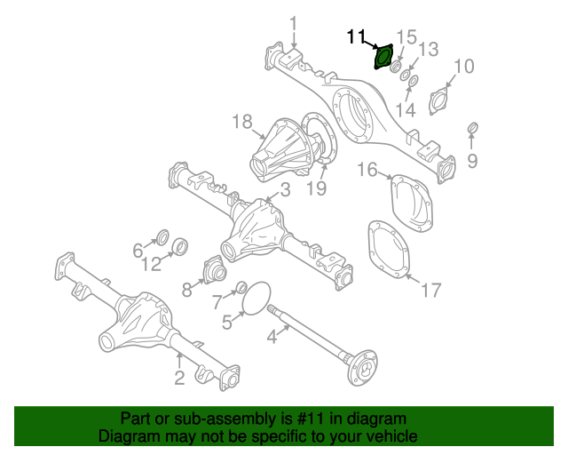 1998-2004 Nissan Frontier Rear Axle Bearing Shim (720 D21 D22 Wd21 Wd22 ...