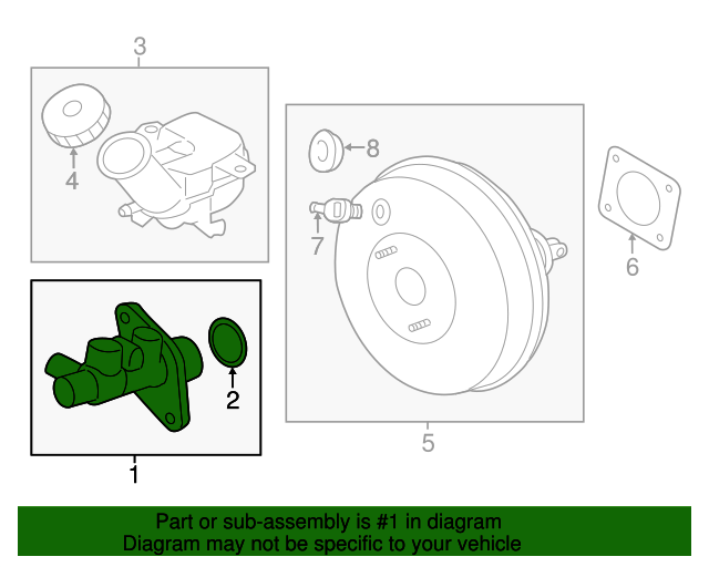 2007-2017 Mitsubishi Master Cylinder 4625A463 | Mitsubishi Parts ...