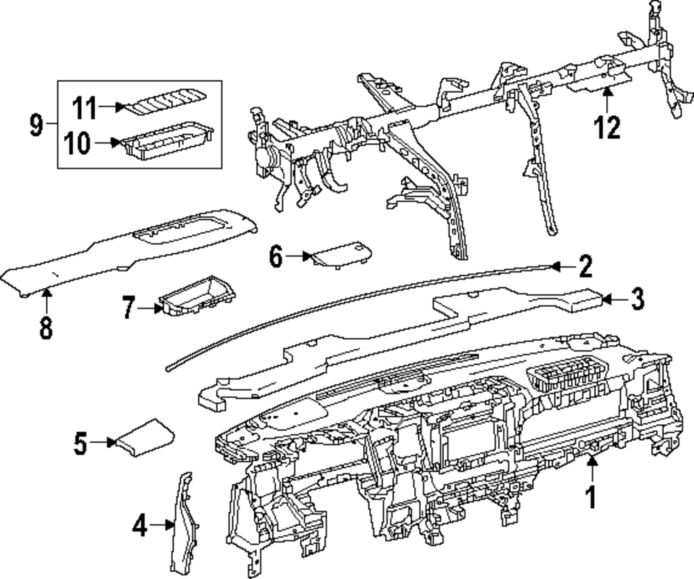 2023-2025 Toyota Sequoia 2023-2024 Toyota Sequoia - Finish Panel 55470 ...