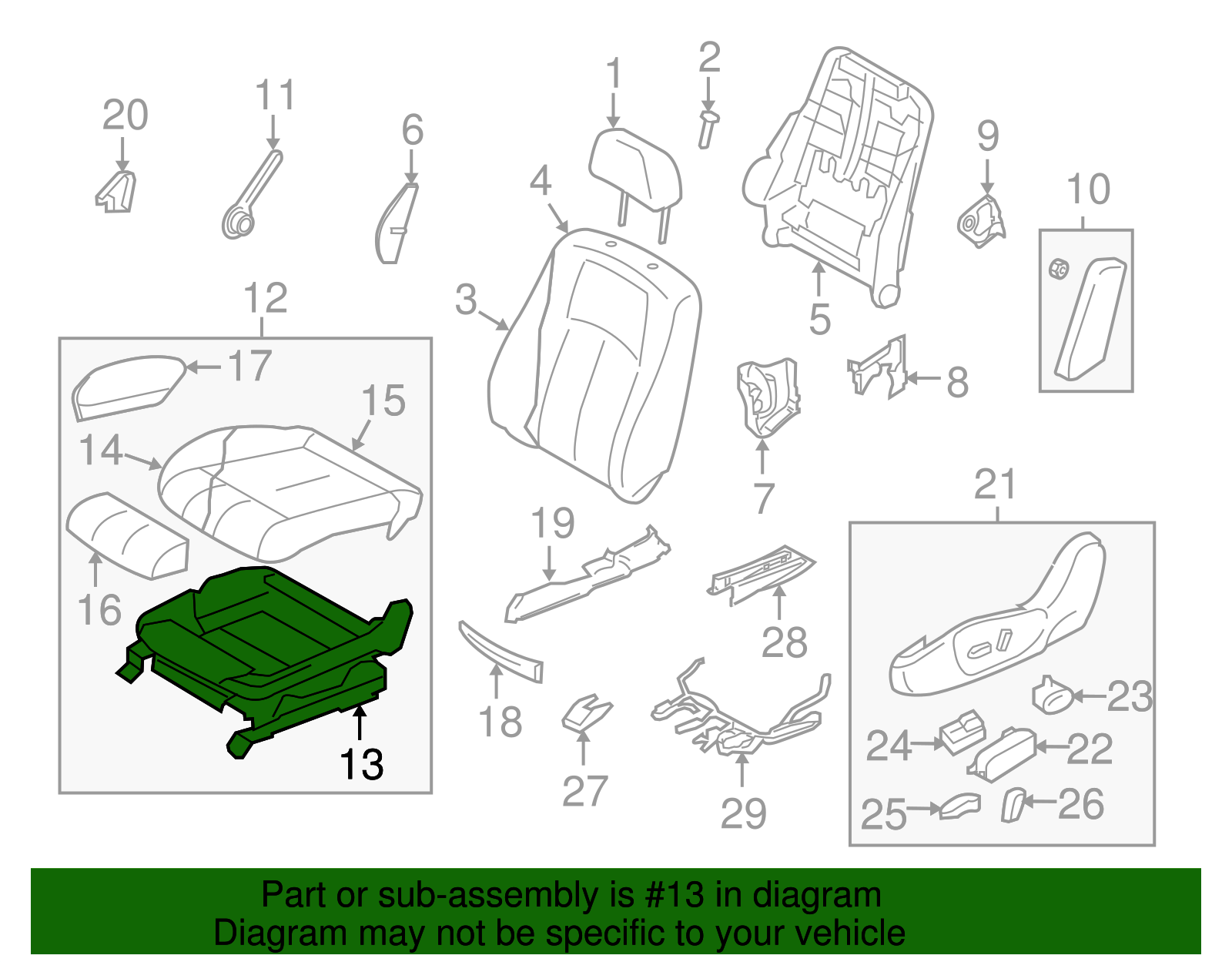 2011-2014 Infiniti Seat Frame 87351-JU69A | Faulkner Infiniti of Willow ...