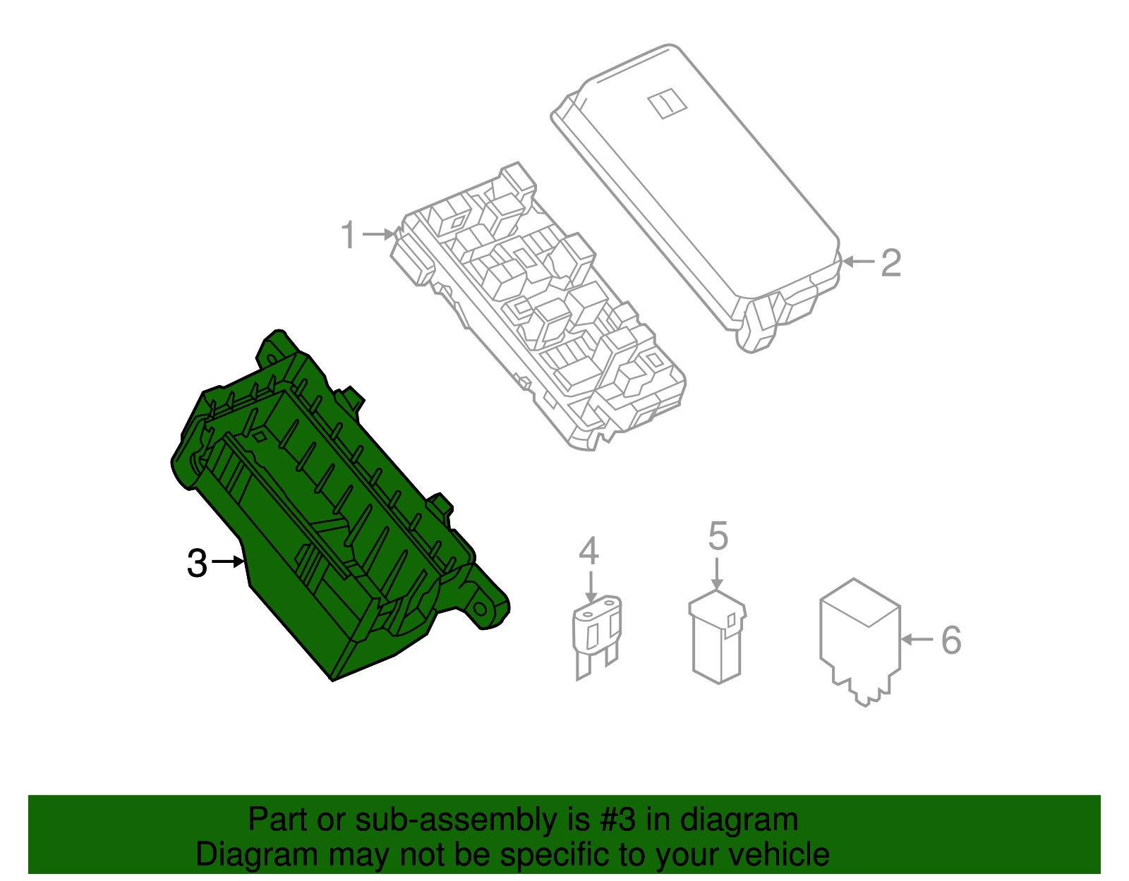 96843627 - Engine Wiring Harness Junction Block Shield 2013-2015 ...