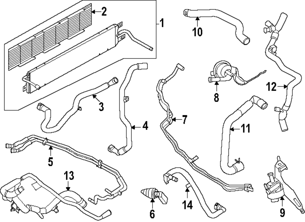 2024-2025 Lincoln Nautilus Drive Motor Inverter Coolant Line Adapter ...