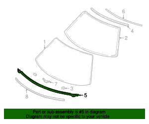Molding Front Windshield 74202-SL0-010 | OEM Parts Online