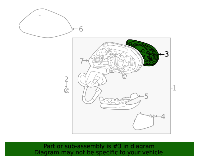 2018-2023 Toyota Mirror Glass 87902-33100 | OEM Parts Online