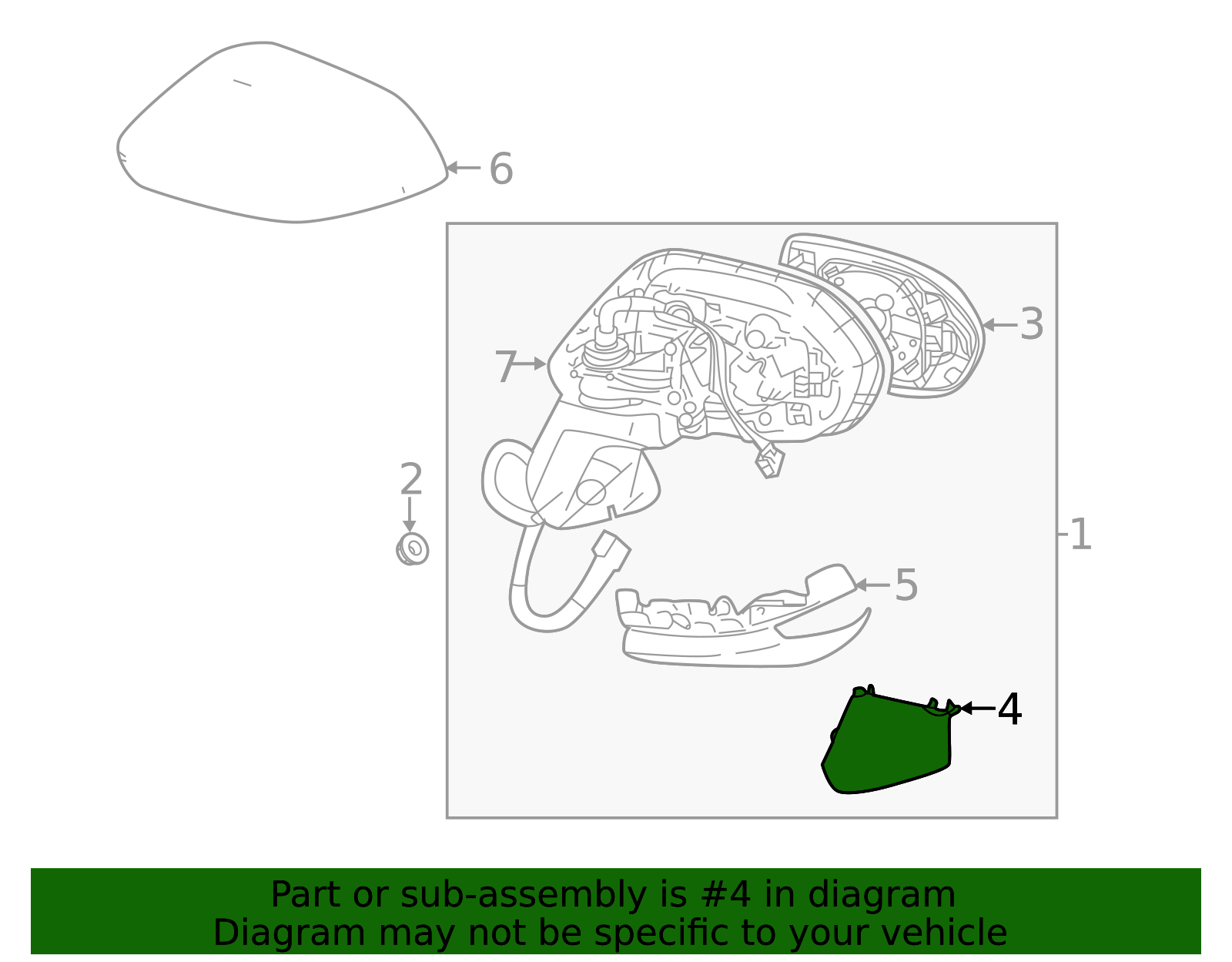 87939-12G30 - High-Quality Door Mirror Cover for 2019-2025 Toyota ...