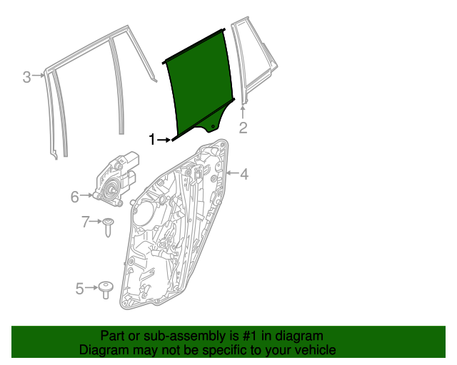 51357388831 - 2018-2024 BMW X3 Movable Glass (51-35-7-388-831) | BMW of ...