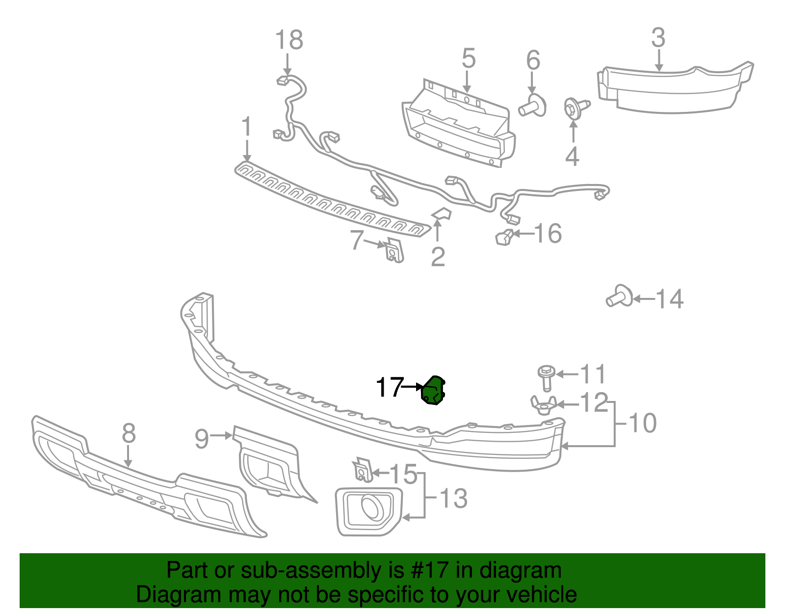2015-2019 GMC Park Sensor Bracket 23276814 GM | GMPartsDirect.com