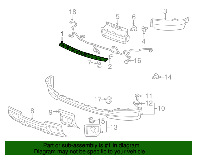 2015-2019 GMC Front Bumper Step Pad 23178912 GM | GMPartsDirect.com